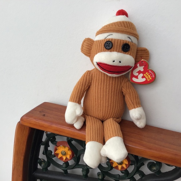 Ty | Toys | Socks The Sock Monkey Beanie Baby | Poshmark